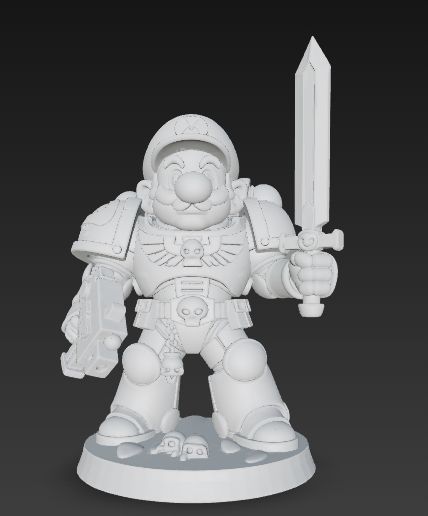 🫡 Mario x Armored Sci-Fi Soldier – Sci-Fantasy Fan Art Miniature・ STL ...