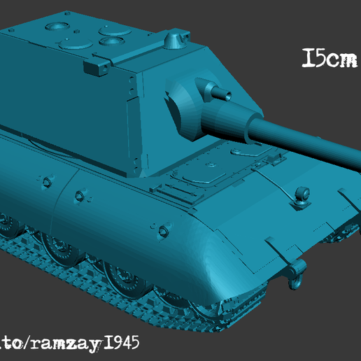 🪖 E-100 German superheavy tank (Free) 1:100・Free STL File for 3D ...