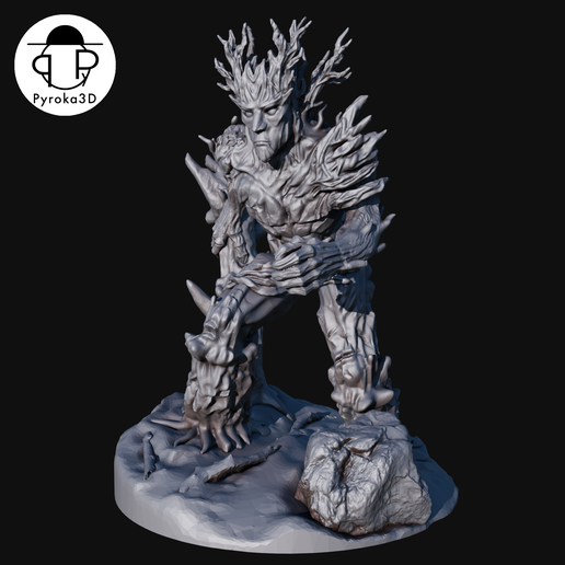 🎲 Arboran – Treant DnD Miniature・ 3D File for 3D printing・Cults