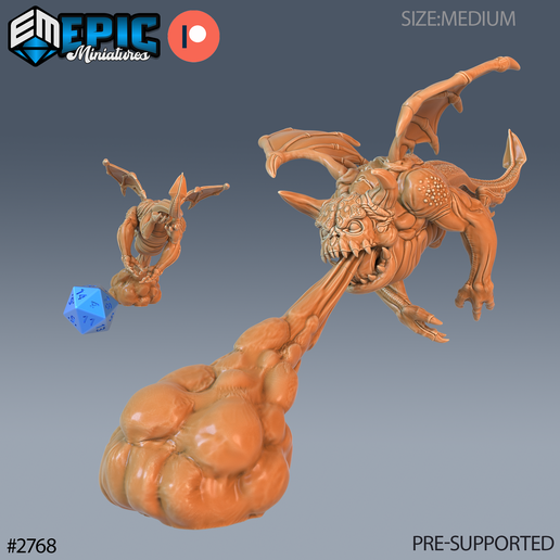 3D file Hell Spawn Magic Breath ‧ DnD Miniature ‧ Tabletop Miniatures ...