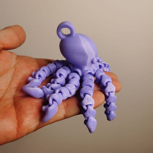 🐙 Flexi Print-in-Place octopus keychain no support articulated a403 (3 ...