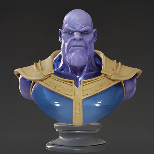 🗿 Thanos Sculpture Bust - 3D STL Printable・ STL file for 3D printing・Cults