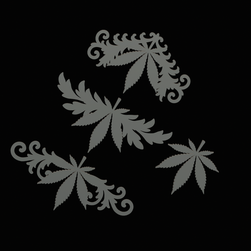 weed flower stencil