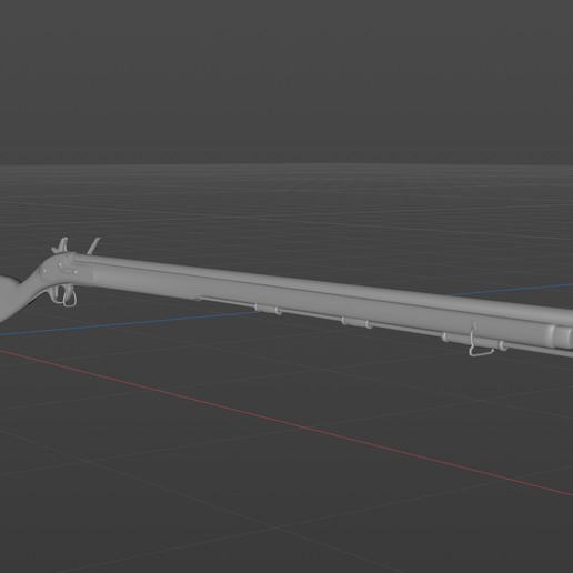 arquivo OBJ Old-fashioned musket 3D model material 🗺️ ・modelo para ...