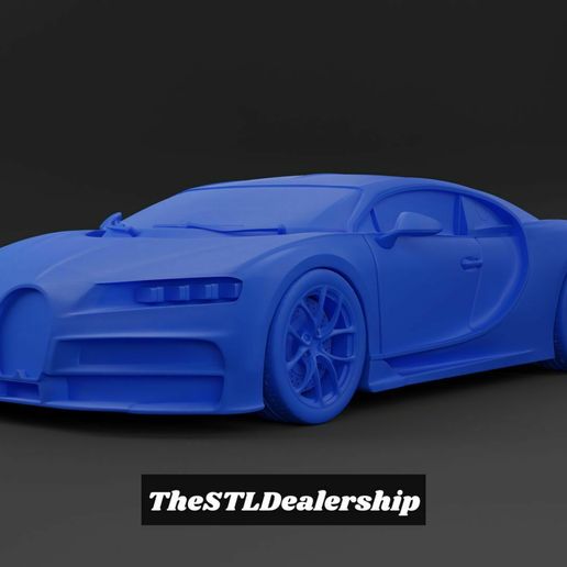 📁 1:48 Scale Bugatti Chiron STL File for FDM or Resin Printing Car File ...