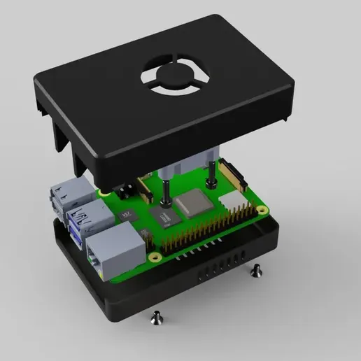 🔌 Raspberry Pi 4B Case STEP/CAD Files download・ STL File for 3D ...