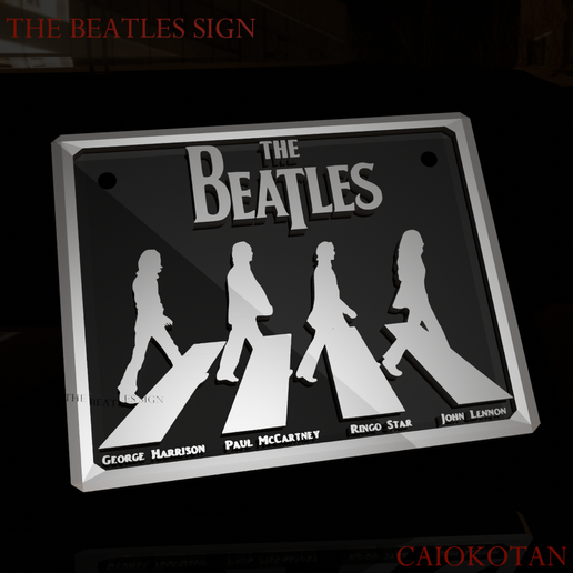 🪨 THE BEATLES SIGN・ STL File for 3D printing・Cults