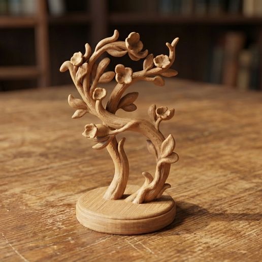 🌳 Tree Blossom Bookend・ STL File for 3D printing・Cults