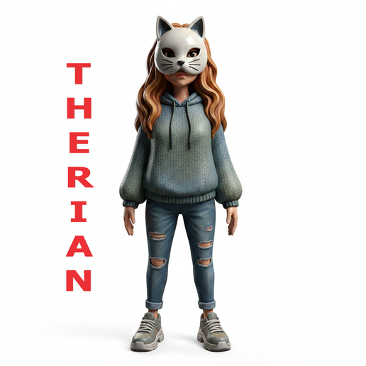 🇦🇷 Therian argentina (chica gata)・Archivo STL para Impresión 3D・Cults