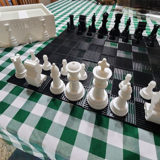 👌 Fidget Chess, Articulated Chess Set, Chess Board and Print-in-Place ...