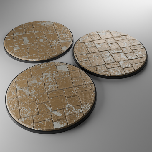 🕍 3x 130mm base with temple tiles (+toppers)・ STL File for 3D printing ...