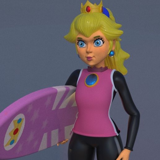 👸 Princess Peaches Surf・ STL File for 3D printing・Cults