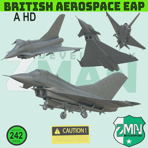 STL file British Aerospace EAP (EURO FIGHTER JET- PROTOTYPE) 💶 ・3D ...
