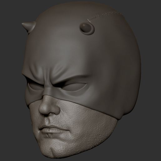 😈 Ben Affleck Daredevil action figure head・ OBJ File for 3D printing・Cults