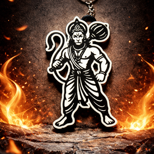 🗝️ Hanuman keychain・ 3MF File for 3D printing・Cults
