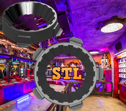 3D file Star Wars Galaxy's Edge Inspired Droid Depot Light Cover STL ⭐ ...