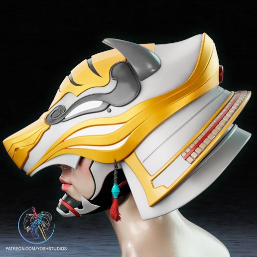 🪖 Sengoku White Tigress Helmet 3D Printer STL File・ STL File for 3D ...