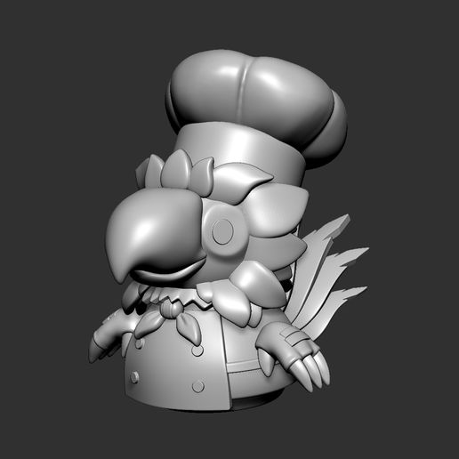 STL file Parrot Chef - Overcooked 2 - 3D Print Model 🦜 ・3D printing ...