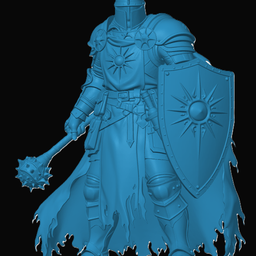 🎲 Human Cleric・Free STL File for 3D printing・Cults