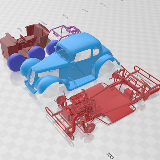 🚙 Ford 1934 Coupe Legends - Separate Parts STL Model・ 3D File for 3D ...