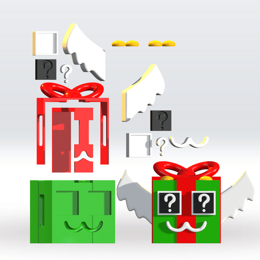 🎄 Christmas Festive Lucky Block Steal A Brainrot 3D Model STL ...