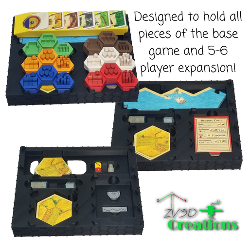📦 Catan +6 player expansion Box Insert・ 3D File for 3D printing・Cults
