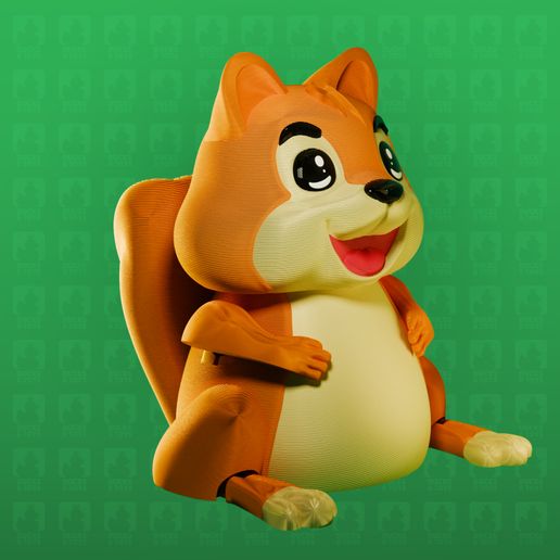 3D file Ardilla articulada / Flexi Squirrel #001 🎩 ・3D printing model ...