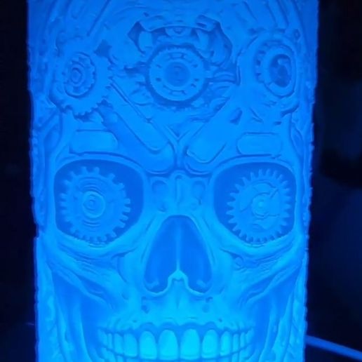 💀 Skull Led Lamp / Skull RGB Led Lamp・Free 3D File for ・Cults