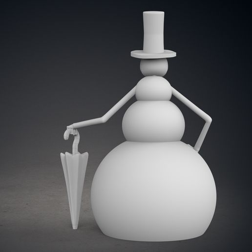 🎄 Nightmare Before Christmas Jack Skellington as a Snowman・ STL File ...