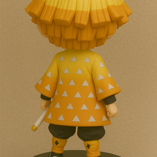 🦸 Zenitsu Agatsuma style Q Posket・ 3D File for 3D printing・Cults