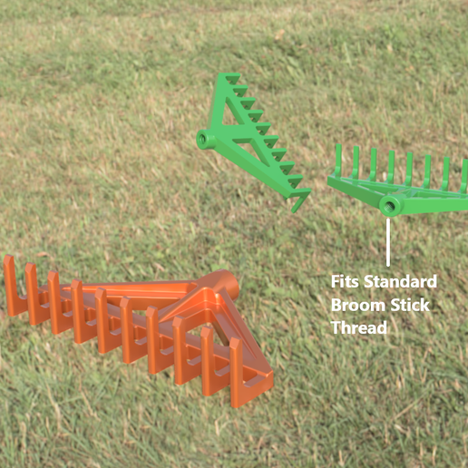 3D file Leaf Rake Head 🌱 ・3D printer design to download・Cults