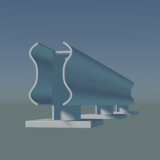 🏘️ 3D Concrete Guardrail・ STL File for 3D printing・Cults
