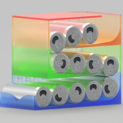 🥫 Stackable Can Dispenser V2・Free STL File for ・Cults