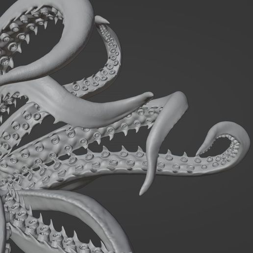 🦑 Humboldt squid (Dosidicus gigas) - position 1・ STL File for 3D ...