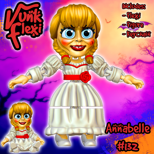 🗝️ Annabelles Annabelle Flexi Print-In-Place + figure & keychain・ STL ...