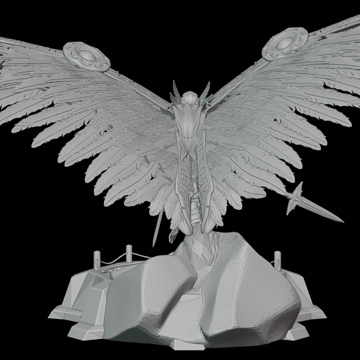 👾 Valkyrie statue character warrior with wings-valkyrie statue ...