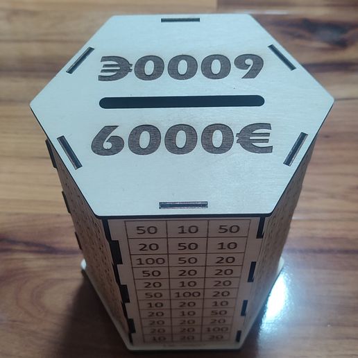 3D file Wooden cash box register with inspiration to save money (6000 ...