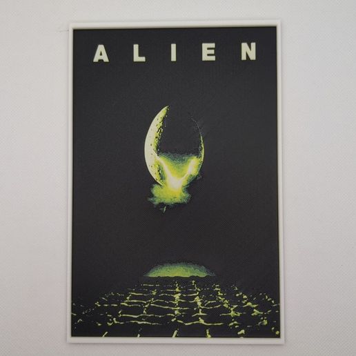 👽 Alien (1979) - Movie Poster・Free STL File for 3D printing・Cults
