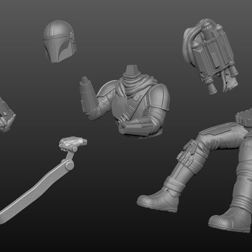 STL file The Mandalorian Diorama 1/6 Scale・3D print design to download・Cults