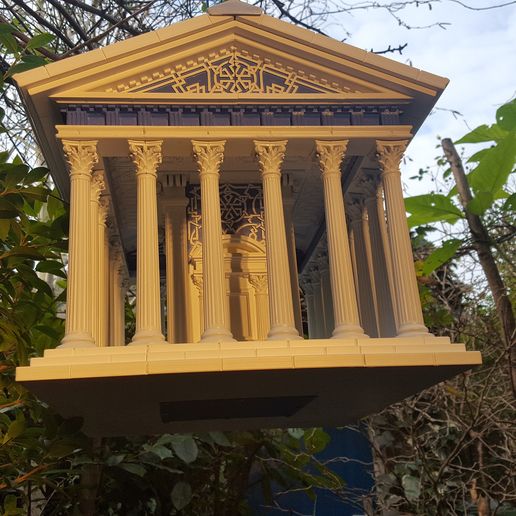 🐦 Bird house the Greek Temple・ 3D File for ・Cults