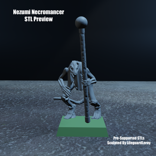 3D file Nezumi Skeleton Necromancer 💀 ・Template to download and 3D ...