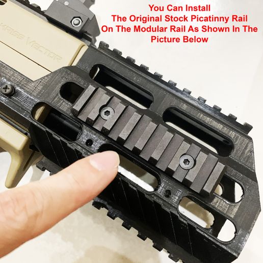 👽 KWA KSC KRISS VECTOR GBB MK1 FRONT RAIL TACTICAL MODULAR HANDGUARD ...