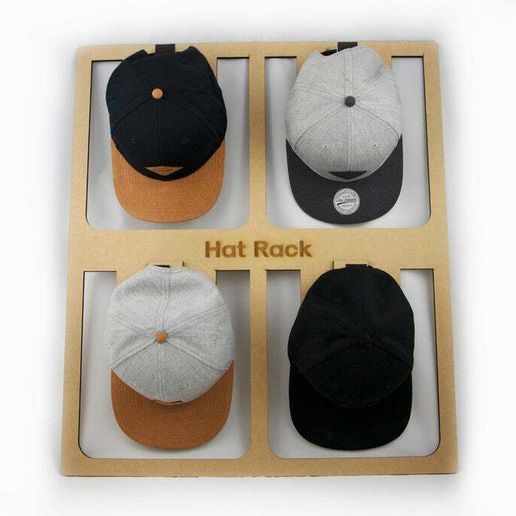 🎩 Hat Rack (Laser Cut)・Free DXF File for 3D printing and CNC machining ...