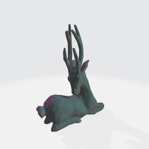 STL file Deer Low poly - 3d printable 🦌 ・3D printable design to ...