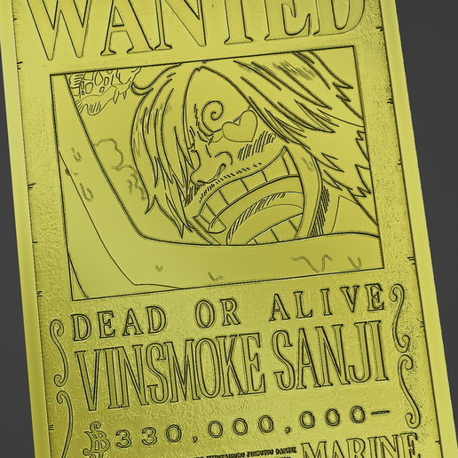 sanji wanted poster coloring page