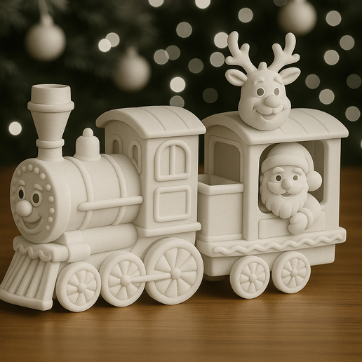 🎄Gingerbread Christmas Locomotive – Santa Claus & Reindeer Engine | 3D ...