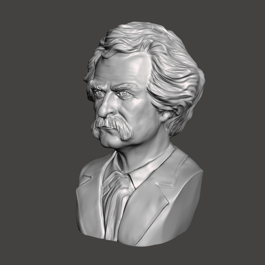 📁 3D Model of Mark Twain - High-Quality STL File for 3D Printing ...