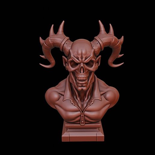 3D file Blind Hellspawn Beast Bust 👤 ・3D print design to download・Cults
