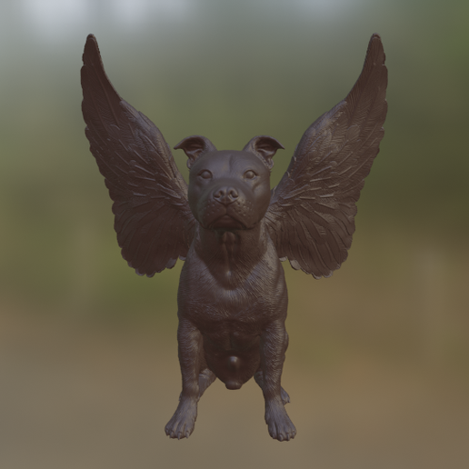 👼 STAFFORDSHIRE WITH ANGEL WINGS・ STL File for 3D printing・Cults