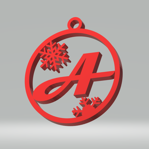 Archivo STL esfera navideña letra A 🎄 ・Modelo para descargar y imprimir ...